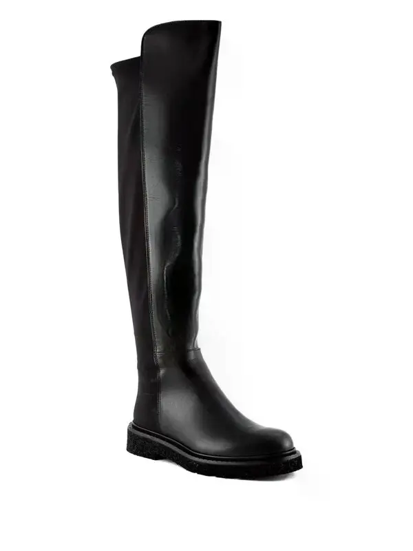 GUGLIELMO ROTTA Leather Boots With Elastic Inserts