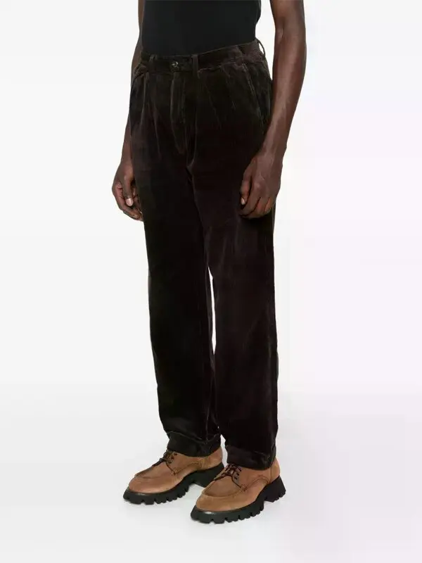 Polo Ralph Lauren Pleated Corduroy Trousers - Brown