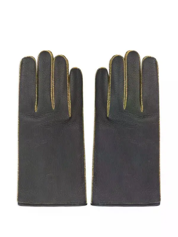 MOORER Leather Gloves - Black