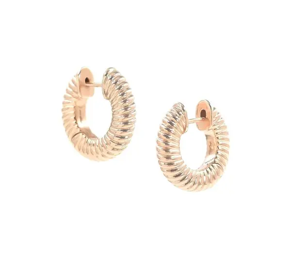 BONDEYE JEWELRY Lulu Textured Hoops - Rose Gold