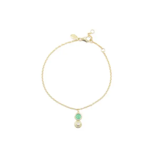 BONDEYE JEWELRY Julie Gemstone Bracelet - Emerald