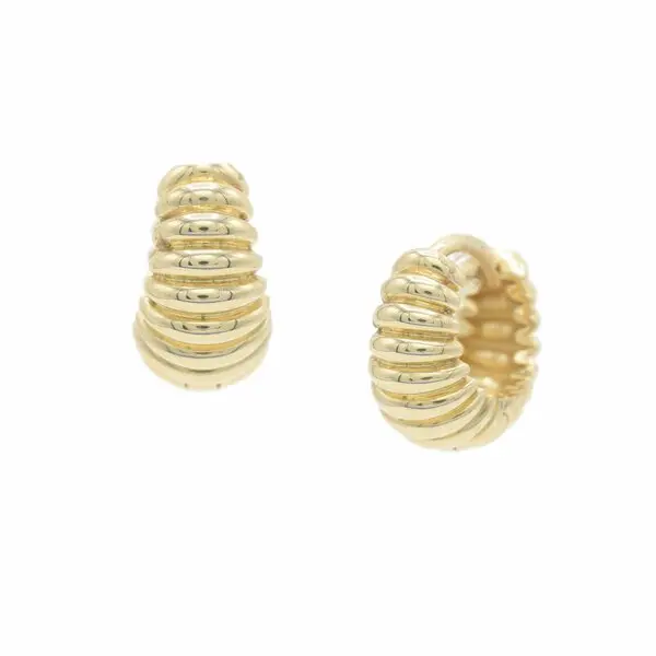 BONDEYE JEWELRY 14k Gold Hinged Huggies - Yellow Gold