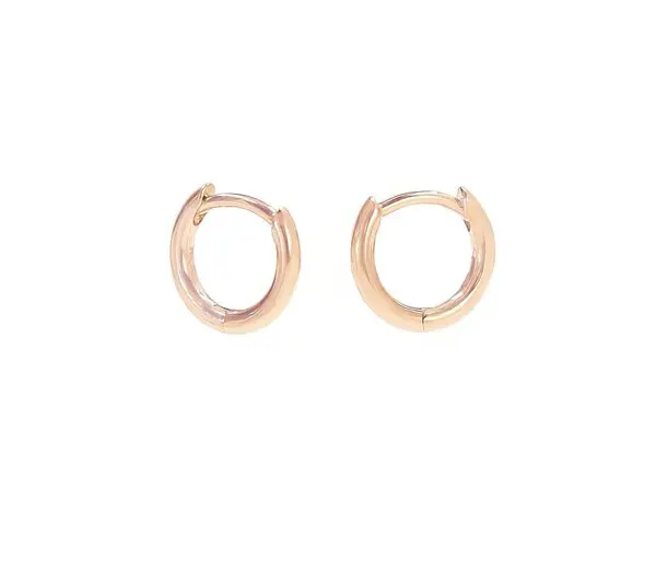 BONDEYE JEWELRY Natalie 14k Mini Hoop Earrings - Rose Gold