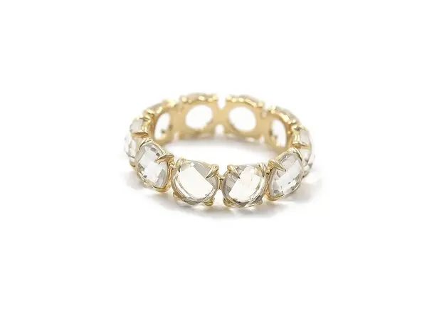 BONDEYE JEWELRY Gemstone Eternity Band - Yellow Gold