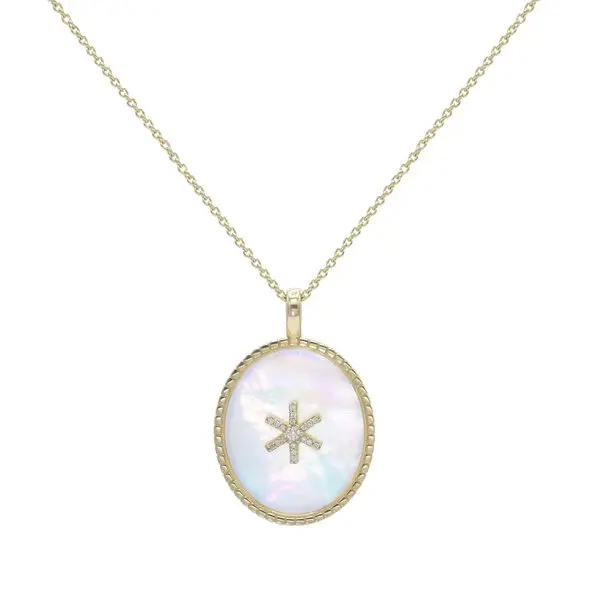 BONDEYE JEWELRY Michelle Pendant Necklace - White Moonstone