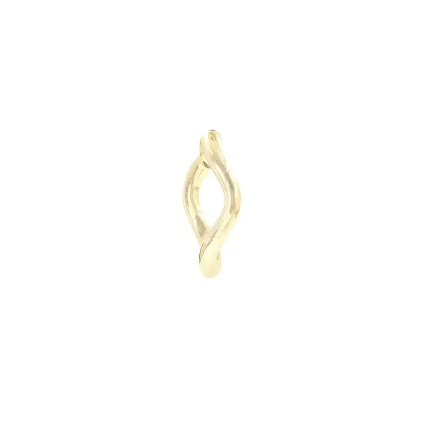 BONDEYE JEWELRY Small Hinged Wave Hoop Earrings - Yellow Gold