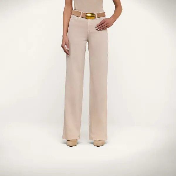 L'Agence Clayton Wide-leg Jean - Biscuit