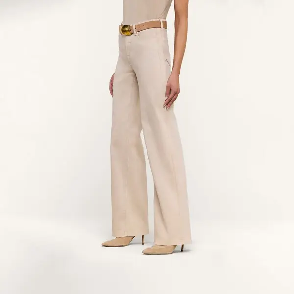 L'Agence Clayton Wide-leg Jean - Biscuit