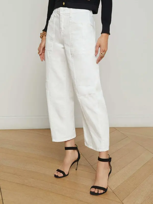L'Agence Cody Barrel-leg Jean - Blanc
