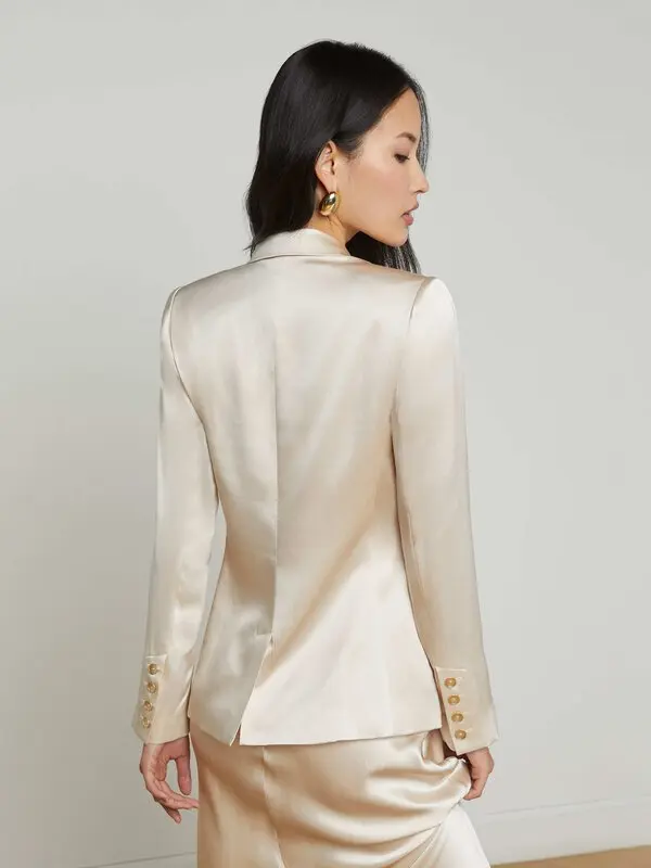 L'Agence Colin Silk Blazer - Champagne