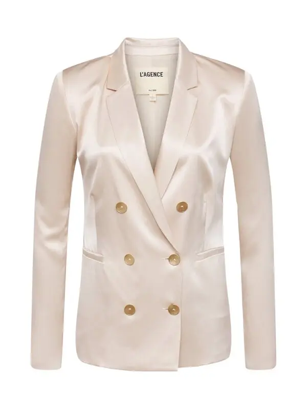 L'Agence Colin Silk Blazer - Champagne