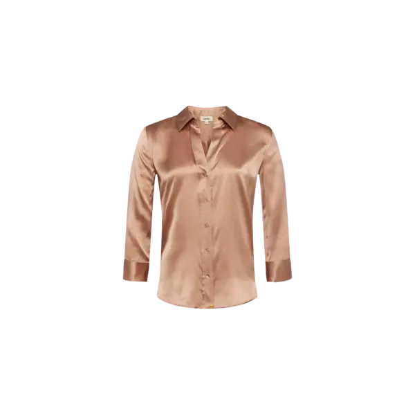 L'Agence Dani Silk Blouse - Pecan