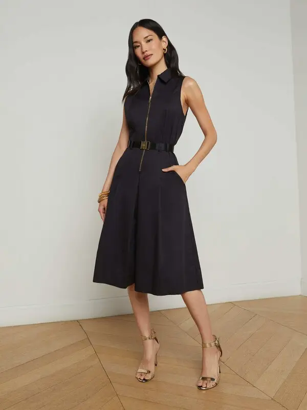 L'Agence Kylo Poplin Shirt Dress