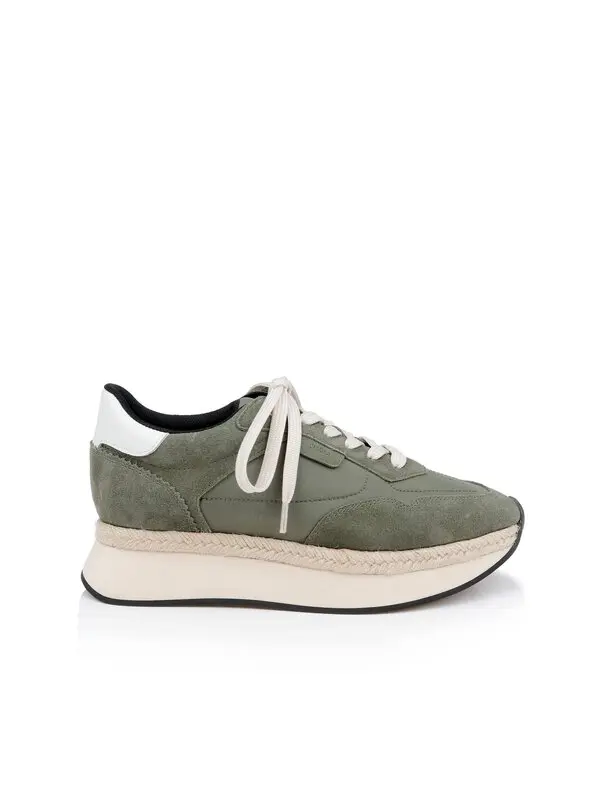 L'Agence Ivone Platform Sneakers - Light Brigade Suede