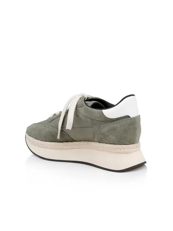 L'Agence Ivone Platform Sneakers - Light Brigade Suede