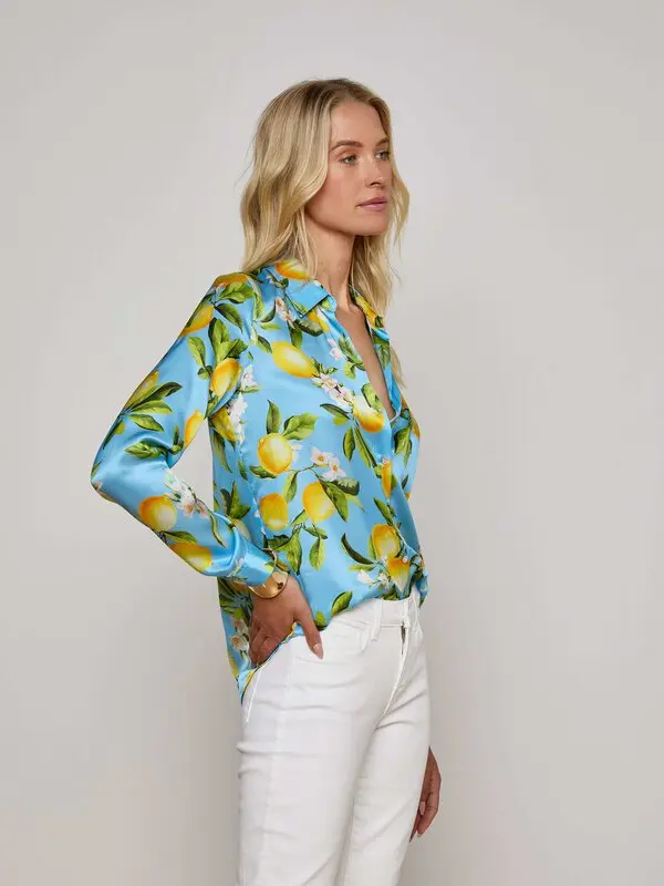 L'Agence Tyler Silk Blouse Top