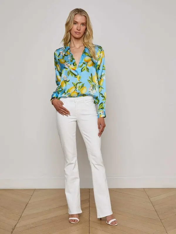 L'Agence Tyler Silk Blouse Top