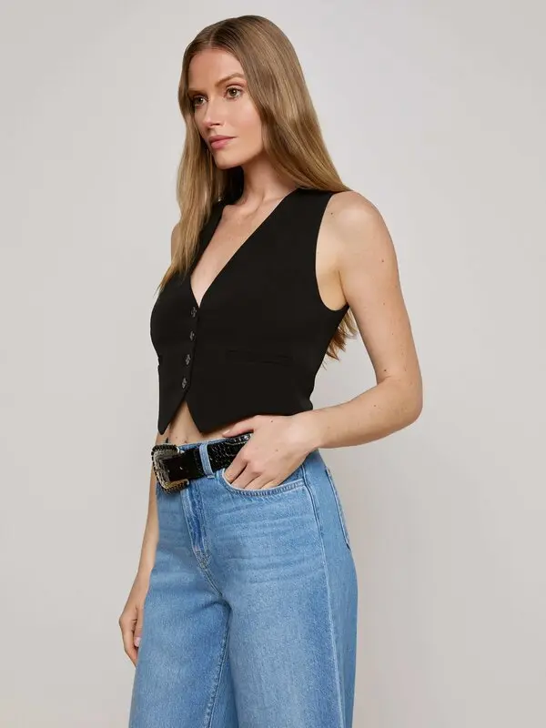 L'Agence Jianna Vest - Black