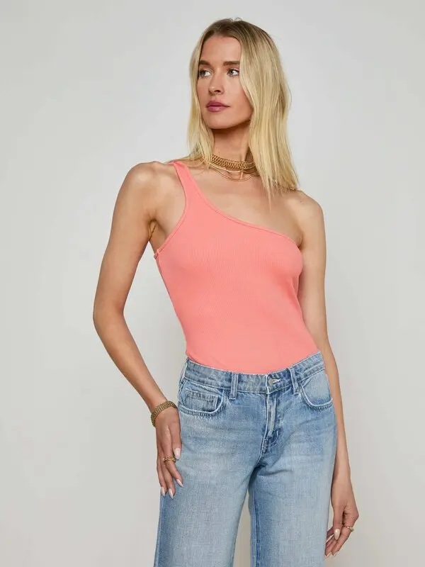 L'Agence Cassidy One-shoulder Bodysuit