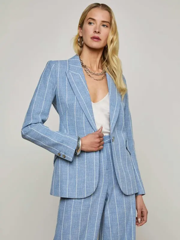 L'Agence Chamberlain Pinstriped Blazer