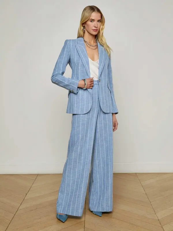 L'Agence Chamberlain Pinstriped Blazer