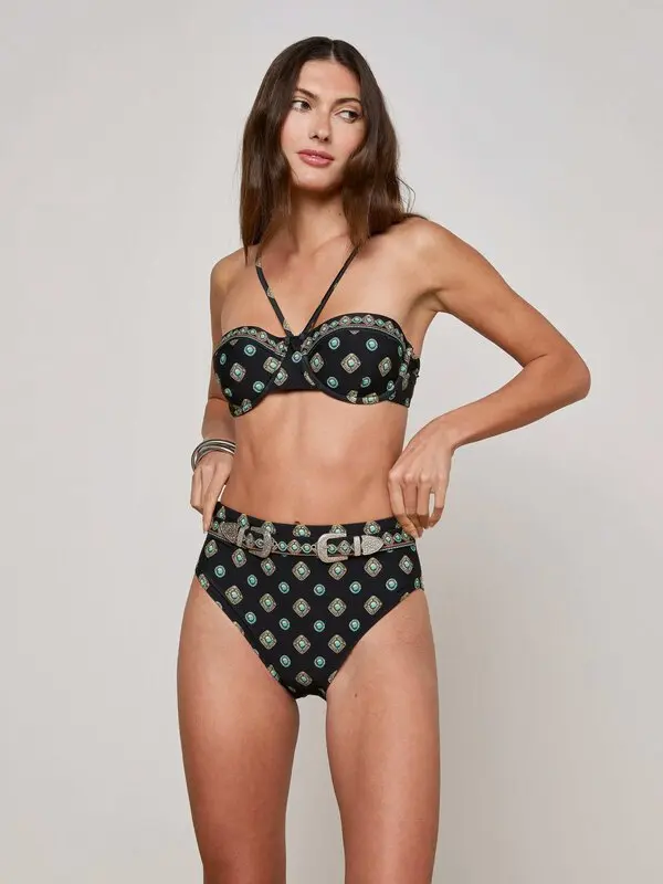 L'Agence Jean Bikini Bottom - Black/multi