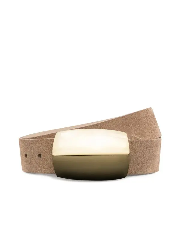 L'Agence Milou Suede Belt - Cappuccino