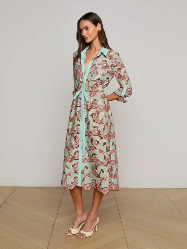 long floral lace dress self-portrait - Brown Floral Lace Top main image 0