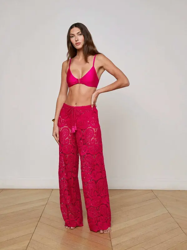 L'Agence Geraldine Cover-up Pants - Fuschia