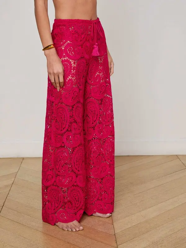 L'Agence Geraldine Cover-up Pants - Fuschia
