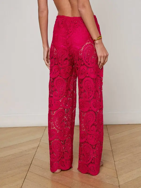 L'Agence Geraldine Cover-up Pants - Fuschia