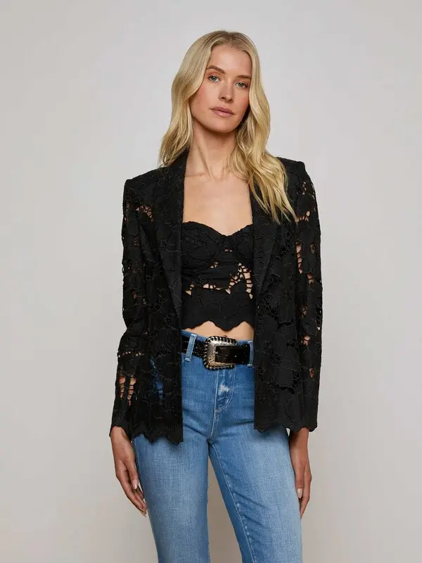 L'Agence Clementine Lace Blazer