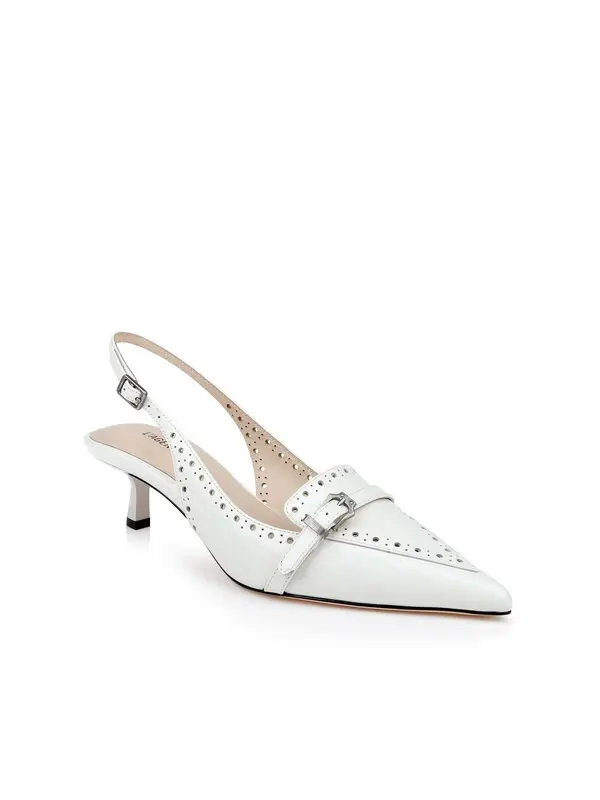 L'Agence Lourdes Leather Slingback Pumps