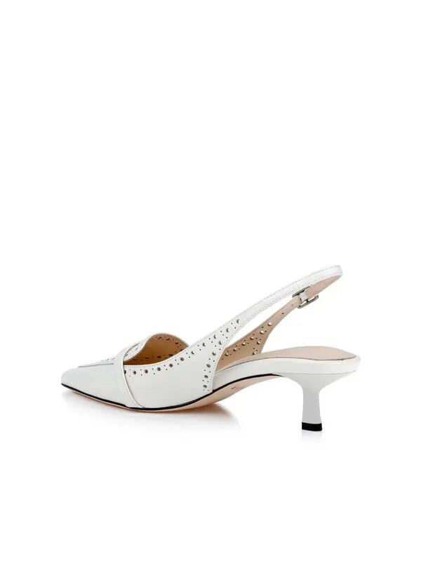 L'Agence Lourdes Leather Slingback Pumps