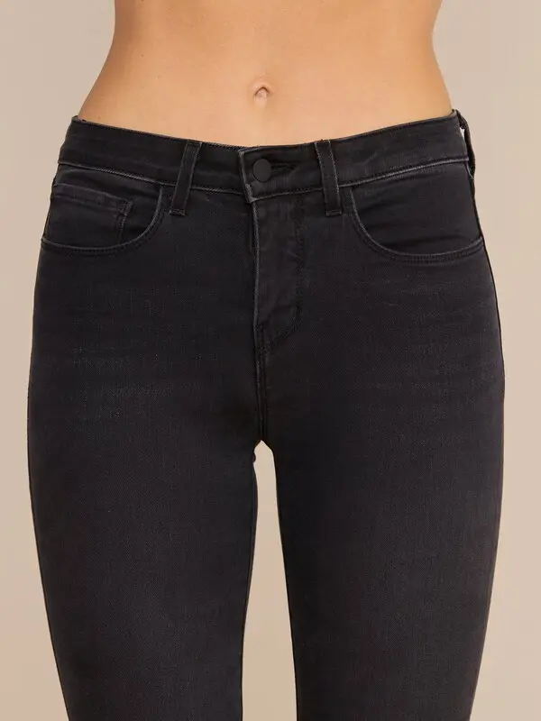 L'Agence Margot Cropped Skinny Jean - Dark Graphite