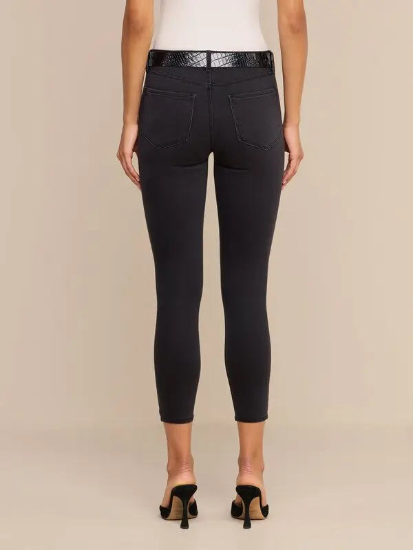 L'Agence Margot Cropped Skinny Jean - Dark Graphite