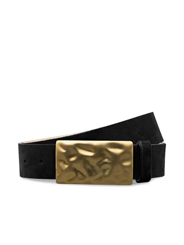 L'Agence Chara Suede Belt - Black