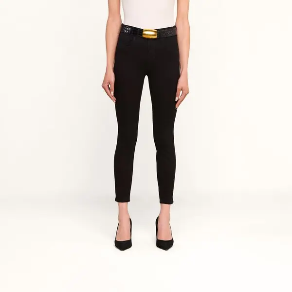L'Agence Margot Cropped Skinny Jean - Noir