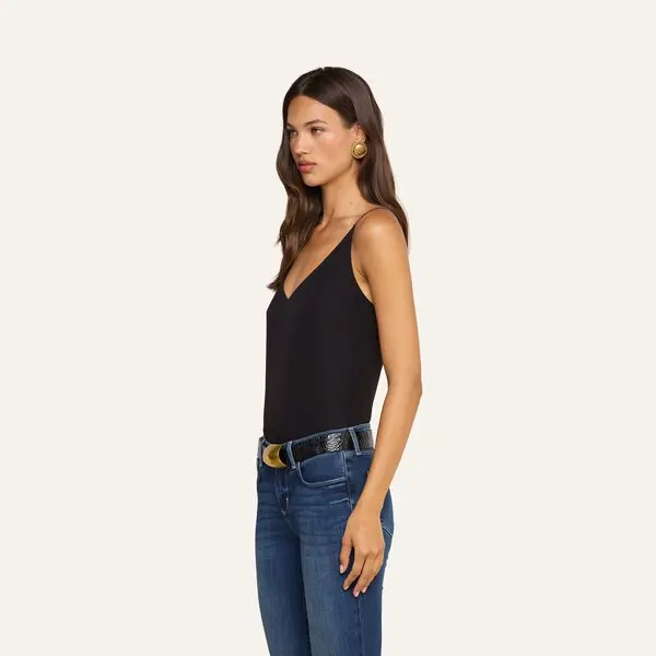 L'Agence Gabriella Silk Camisole - Black