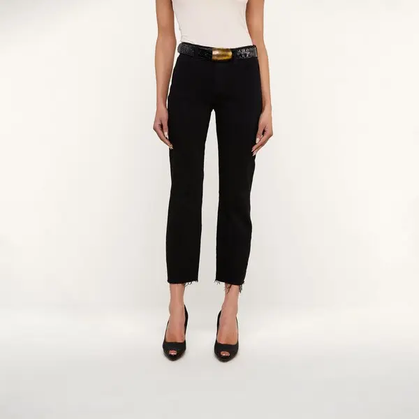 L'Agence Sada Slim-leg Cropped Jeans - Black
