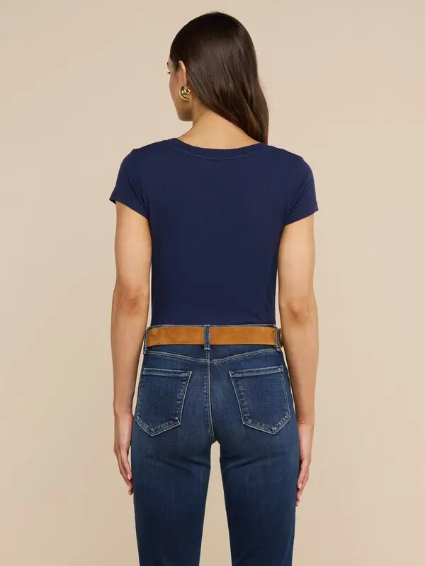 L'Agence Cory Cotton Scoopneck T-shirt