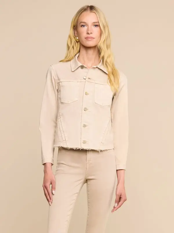 L'Agence Janelle Denim Jacket - Biscuit