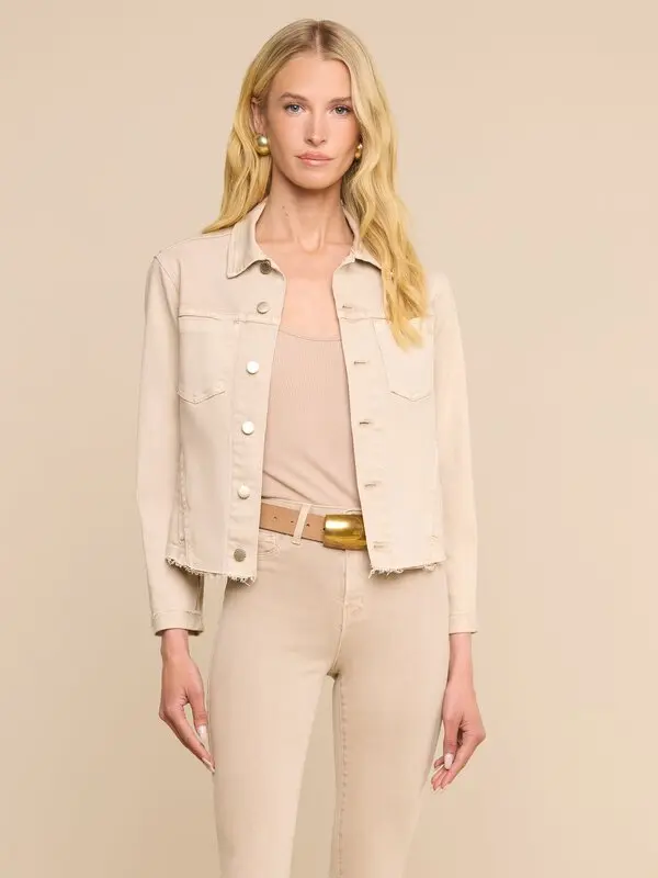 L'Agence Janelle Denim Jacket - Biscuit