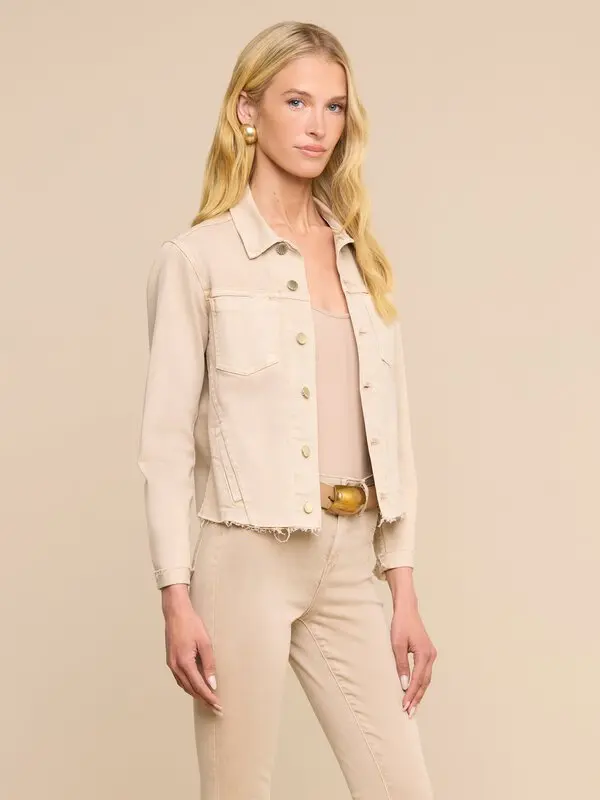 L'Agence Janelle Denim Jacket - Biscuit