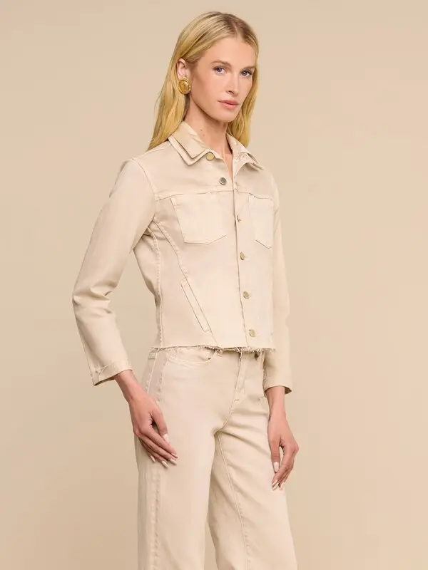 L'Agence Janelle Denim Jacket - Biscuit
