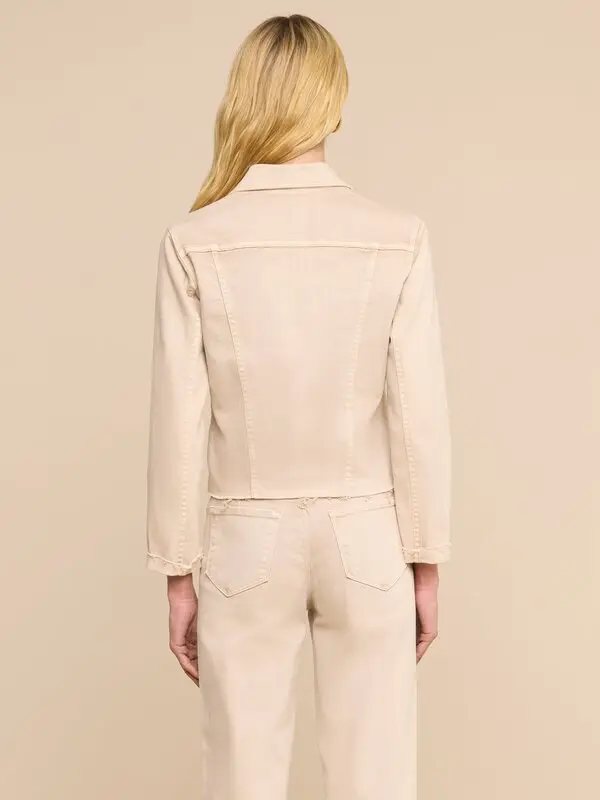 L'Agence Janelle Denim Jacket - Biscuit