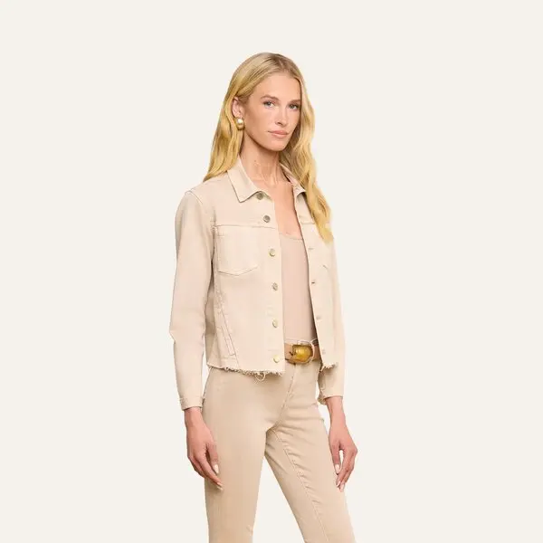 L'Agence Janelle Denim Jacket - Biscuit