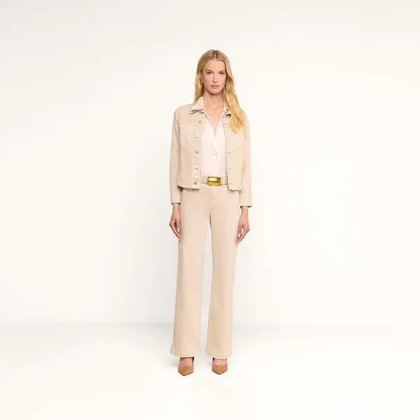 L'Agence Janelle Denim Jacket - Biscuit