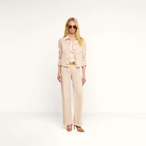 L'Agence Janelle Denim Jacket - Biscuit