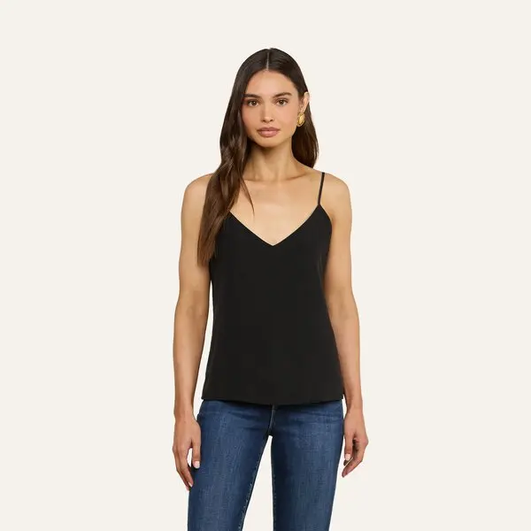 L'Agence Jane Silk Camisole - Black